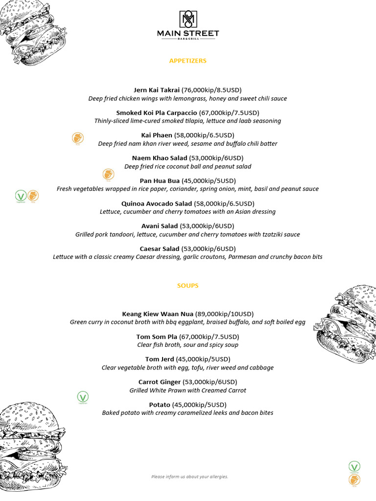 Main - Street - Bar - and - Grill - Menu - December - 2020 - Laos Avani ...