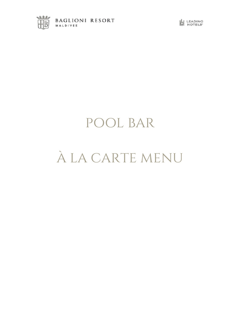 Pool Bar Menu - 2021 | PDF | Hamburgers | Salad