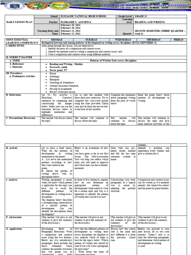 Week 4 | PDF | Essays | Teachers