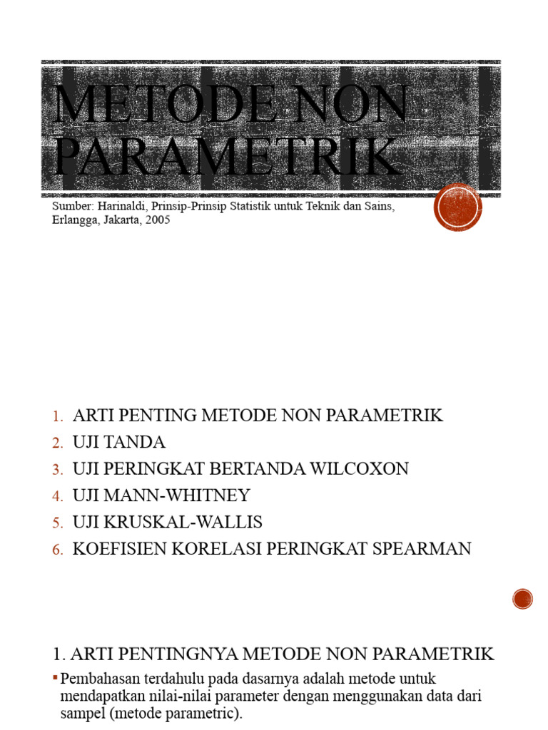 11-Metode Non Parametrik | PDF