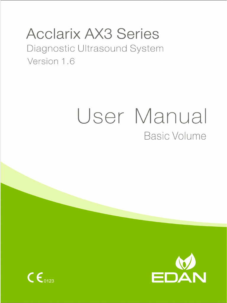 Acclarix AX3 - User Manual | PDF | Medical Ultrasound | Ultrasound