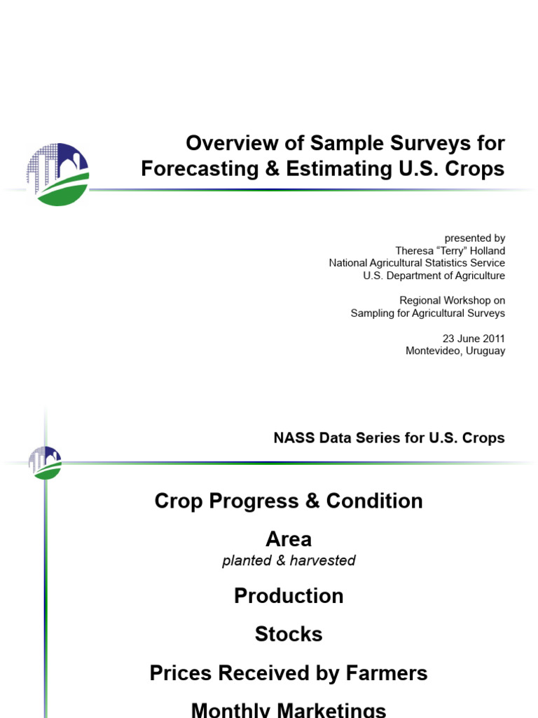 USDA Overview of Sample Surveys | PDF | Legume | Wheat
