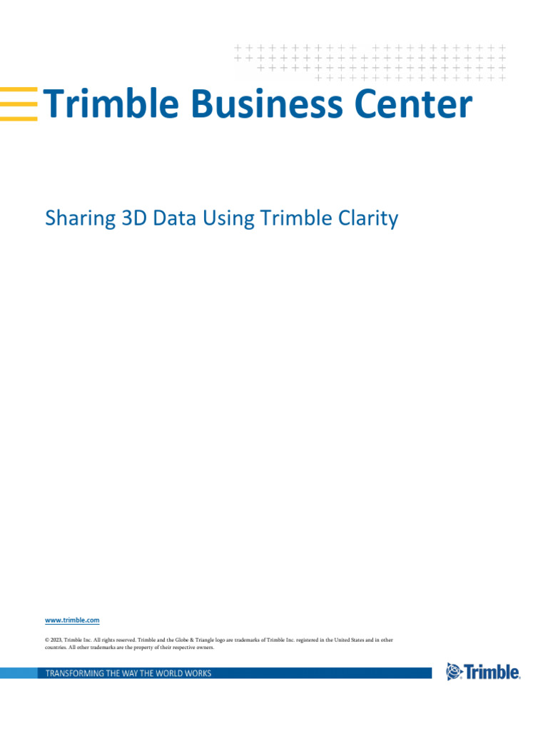 Sharing 3D Data Using Trimble Clarity | PDF | Computer File | 3 D ...