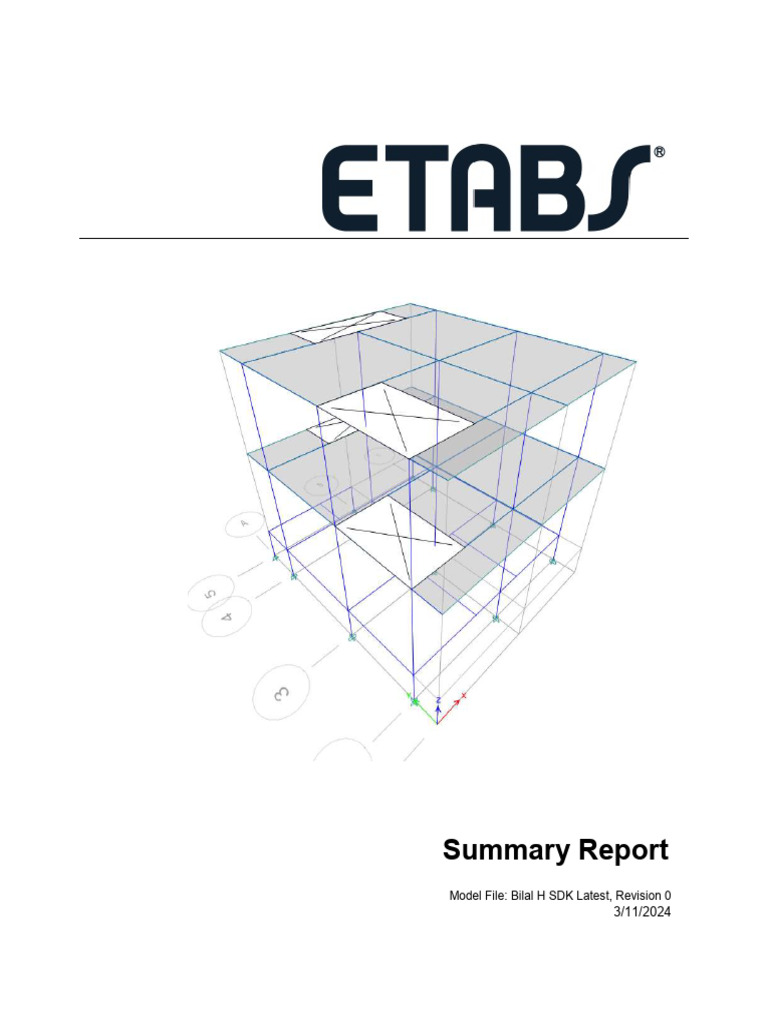 ETABS Summary Report | PDF | Mode (Statistics)
