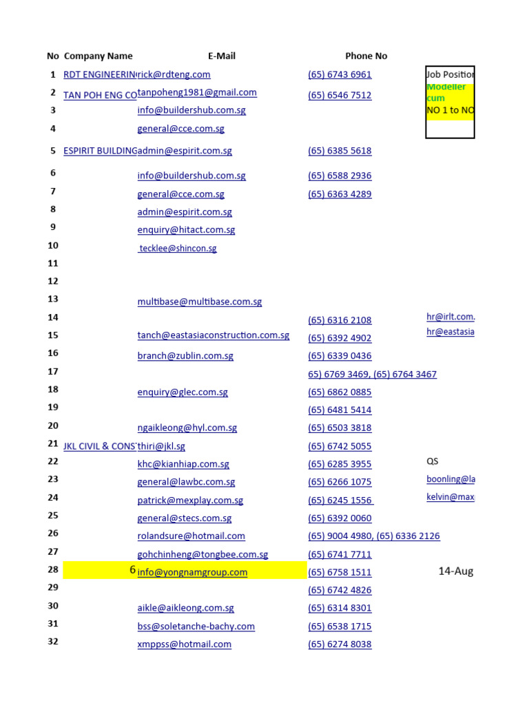 Asia Builders - Mail List - Share2019 AUG Updated | Download Free PDF ...