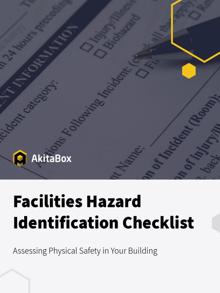 Facilities Hazard Identification Checklist FINAL | PDF | Fire Safety ...
