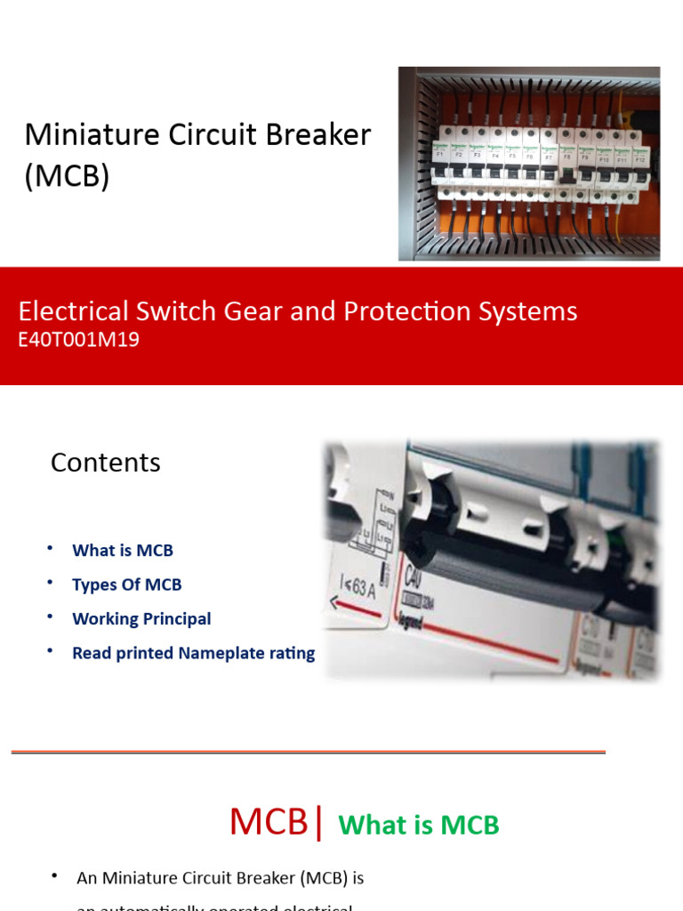 Miniature Circuit Breaker (MCB) | PDF | Electrical Engineering | Power ...