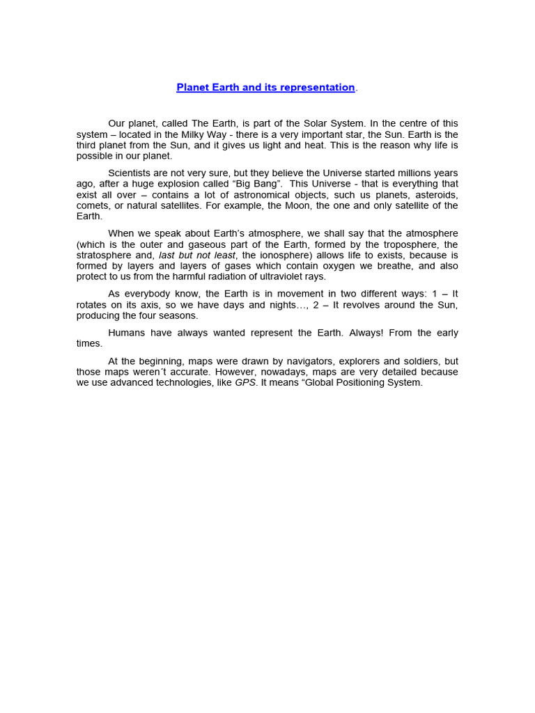 Understanding Earth's Structure and Representation | PDF