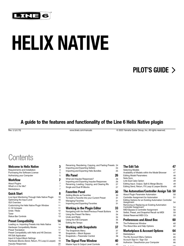Helix Native Pilot's Guide 3.70 - English | Download Free PDF ...