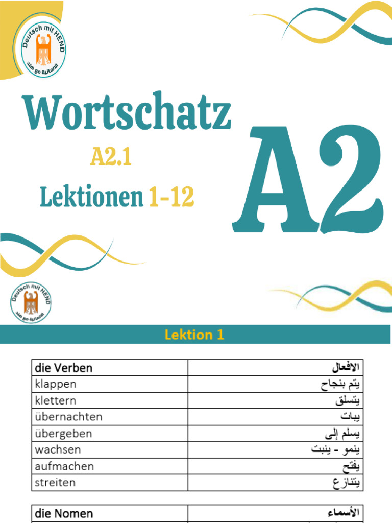 A2.1 Wortschatz | PDF