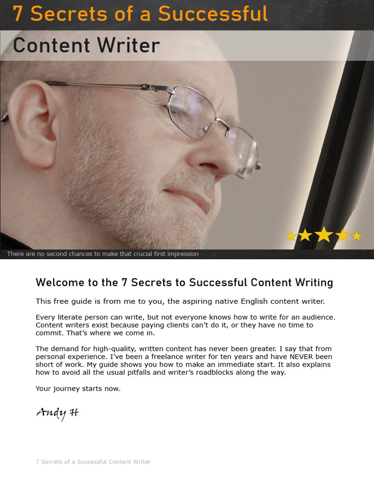 The 7 Secrets of A Successful Content Writer (Upwork Copy) | PDF ...