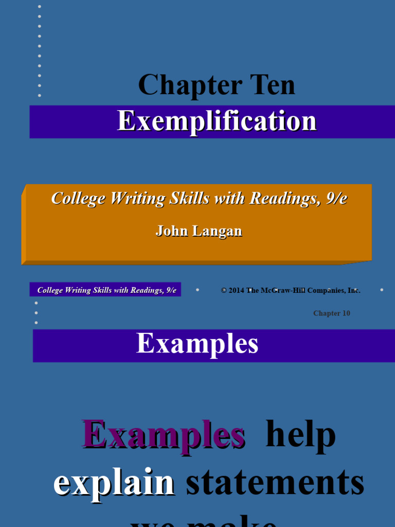 Chap 010 Exemplification | PDF