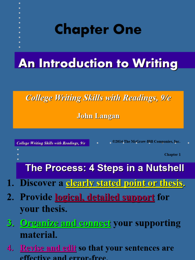 Chap - 001 An Introduction To Writing | PDF | Essays | Proofreading