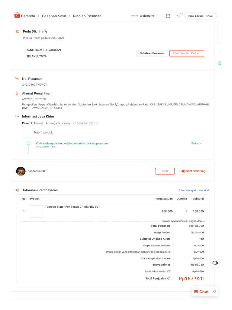Invoice 2403046CTNDFCY Shopee | PDF