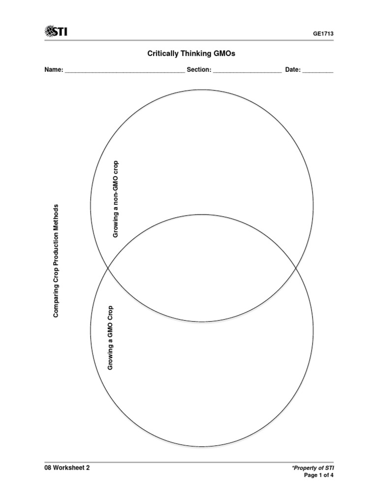 08 Worksheet 2-3 | PDF | Genetically Modified Organism