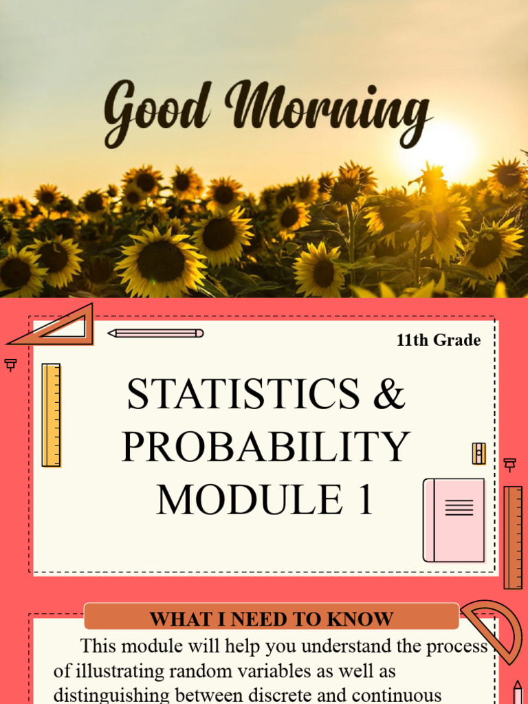 Module 1 | PDF | Probability Distribution | Random Variable