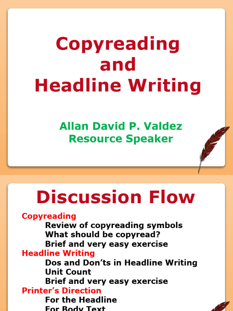 Copyreading and Headline Writing | PDF | Letter Case | Times New Roman