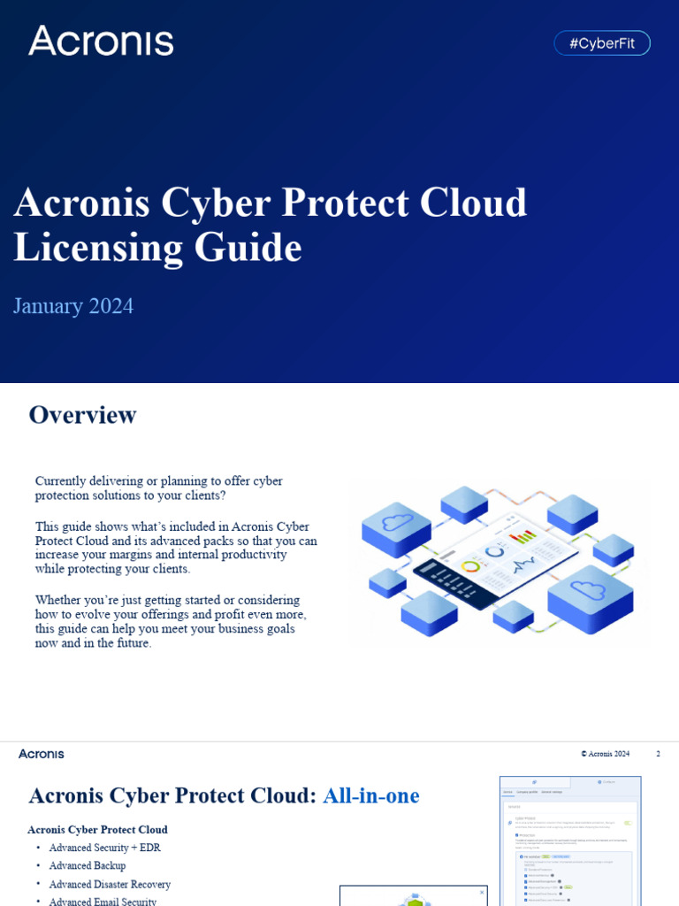 Presentation Acronis Cyber Protect Cloud Licensing Guide January 2024 EN US 240207 | Download ...