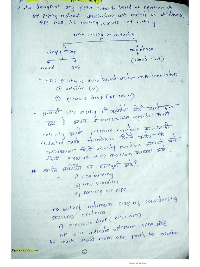 Line Sizing Theory | PDF