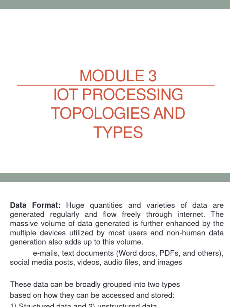 IoT Module 3 IoT Processing Topologies and Types | PDF | Computer ...