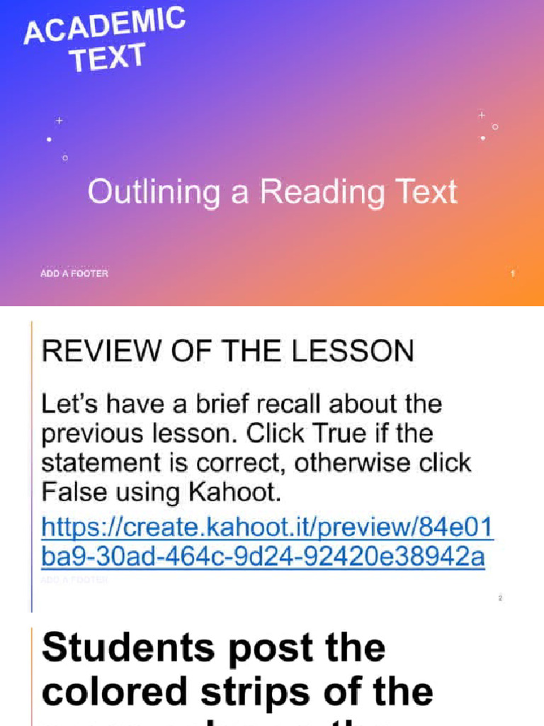 Outlining A Reading Eapppptx | PDF