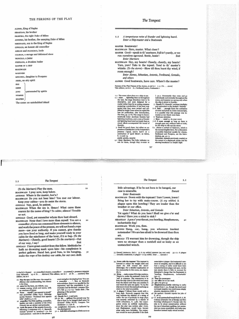 Shakespeare's Tempest (Full Text) | PDF