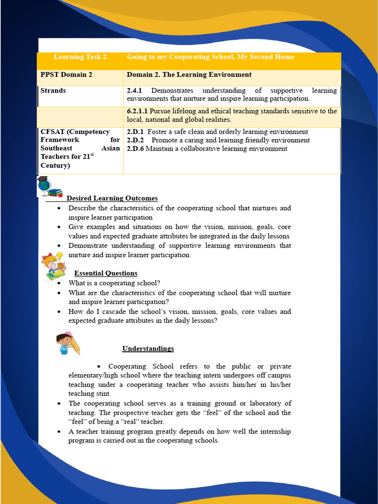 Learning Task 2 Portfolio | Download Free PDF | Teachers | Learning