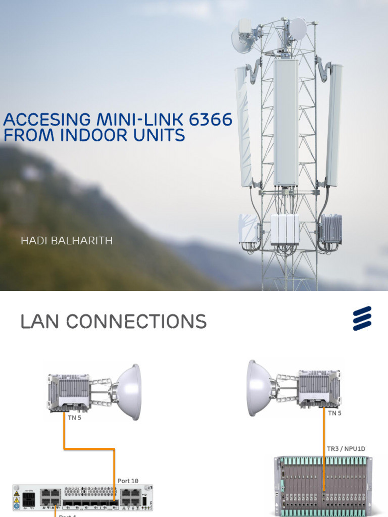 2 - Accessing Mini-Link 6366 From Indoor Units | PDF | Computing ...