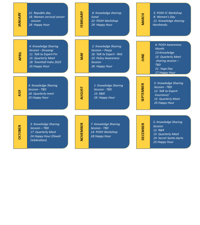 Engagement Calendar 2024 | PDF