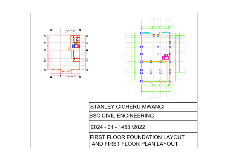 First Floor Foundation and Plan Layout | PDF