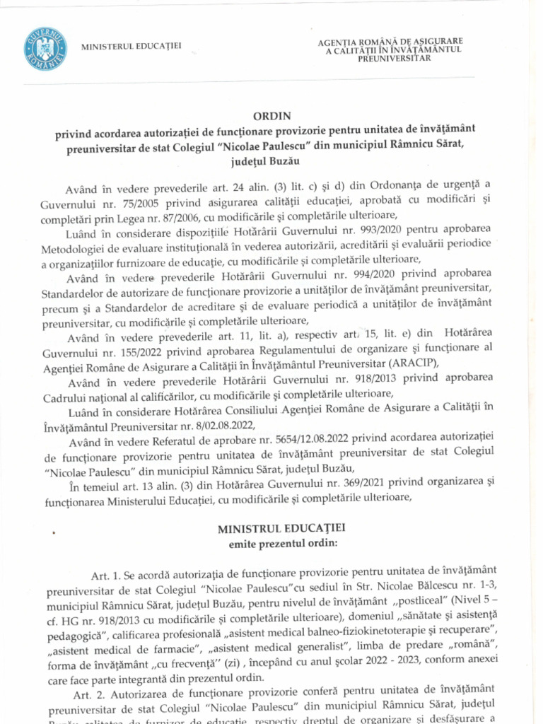 Ordin 5159 2002 | PDF