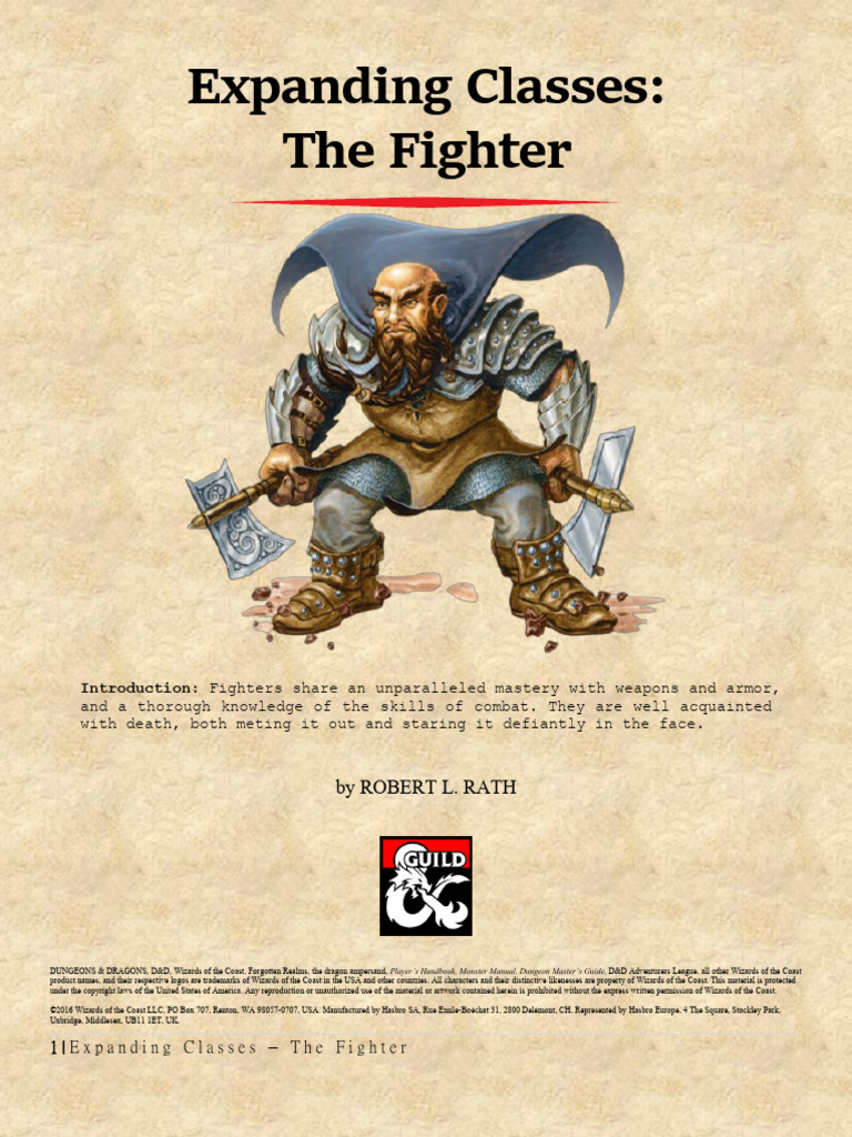 Expanding Classes (The Fighter) | PDF | Role Playing Games | Dungeons & Dragons