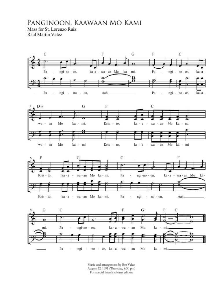 02 Panginoon, Kaawaan Mo Kami - Velez | PDF