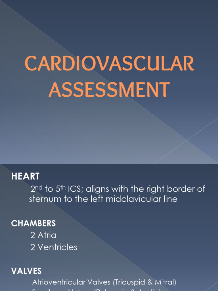 P2.3 Cardiovascular Assessment 1 | PDF | Diastole | Heart Valve
