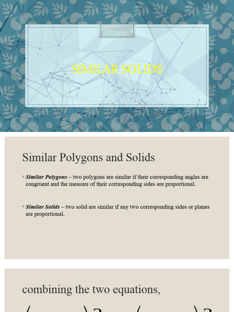 Similar Solids | PDF