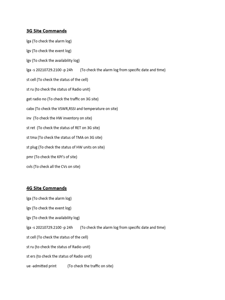 3G - 4G - 5G Commands | Download Free PDF | Telecommunications ...