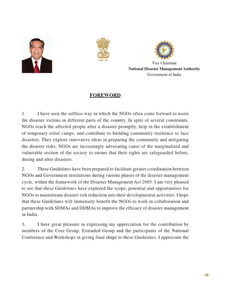 NGO Guidelines for Disaster Management | PDF | Emergency Management ...