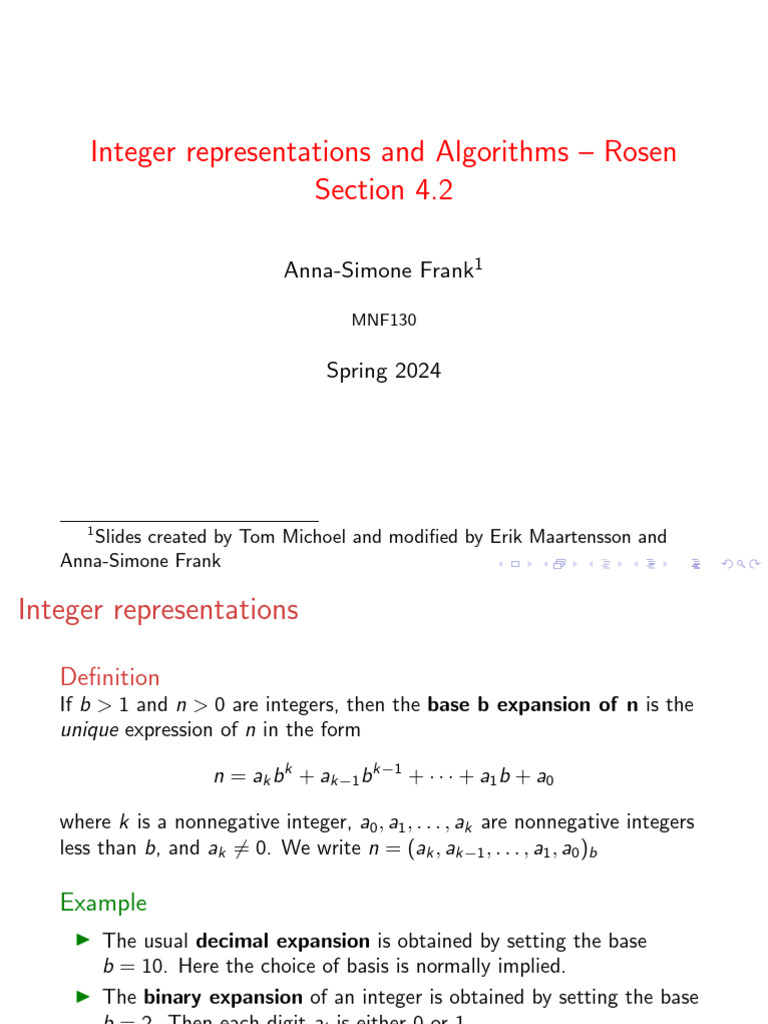 Lecture 4 2 | PDF | Decimal | Applied Mathematics