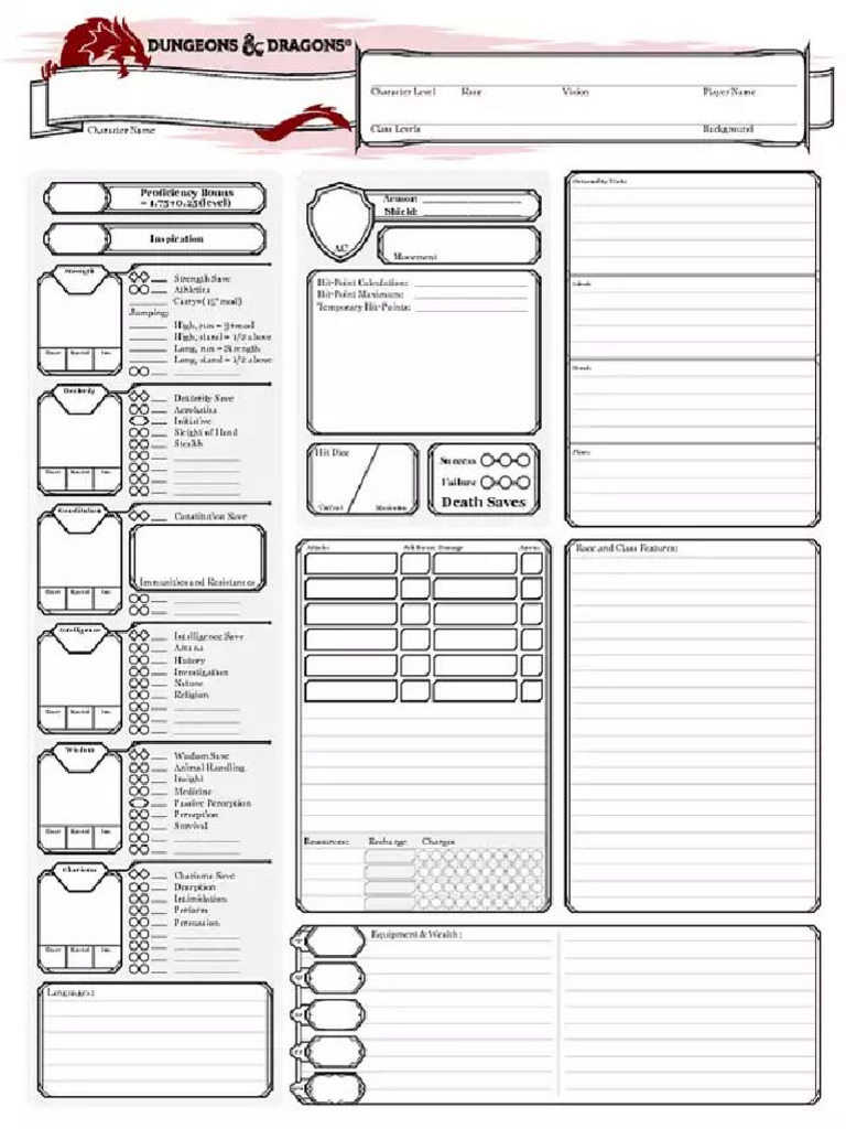 Purple Character Sheet DND | PDF