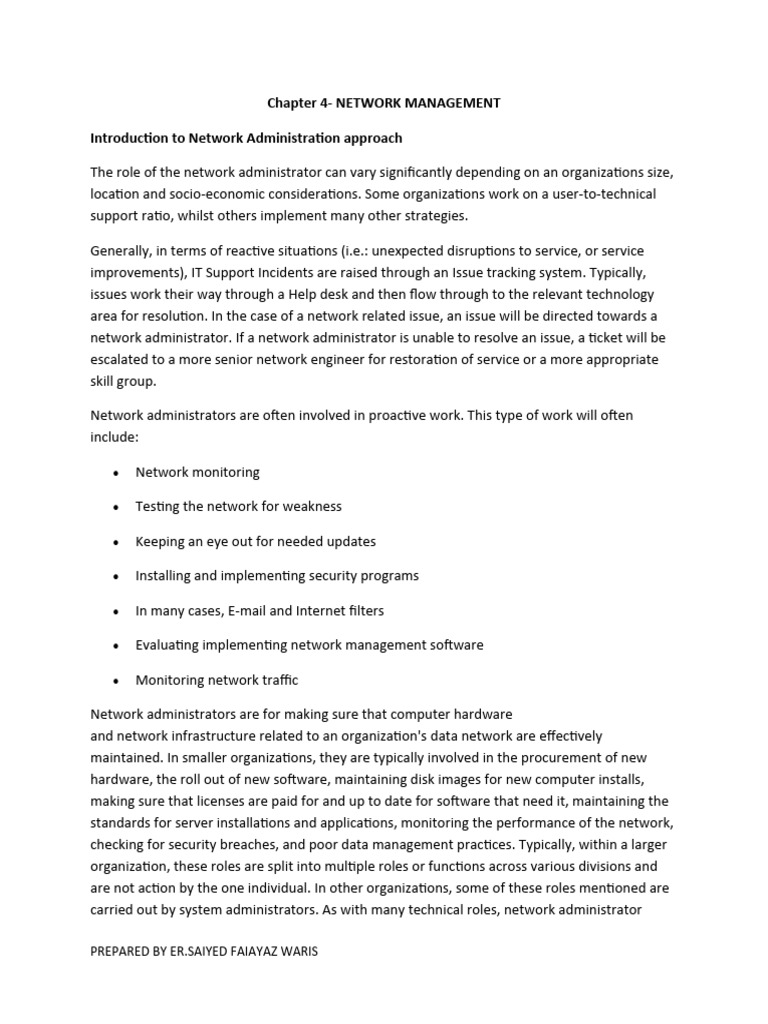Network Management and IP Addressing | PDF | Internet Protocol Suite ...
