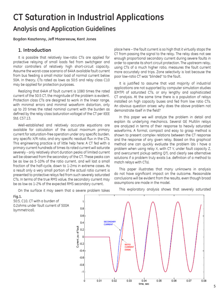 White Paper CT Saturation in Industrial Applications Analysis and ...