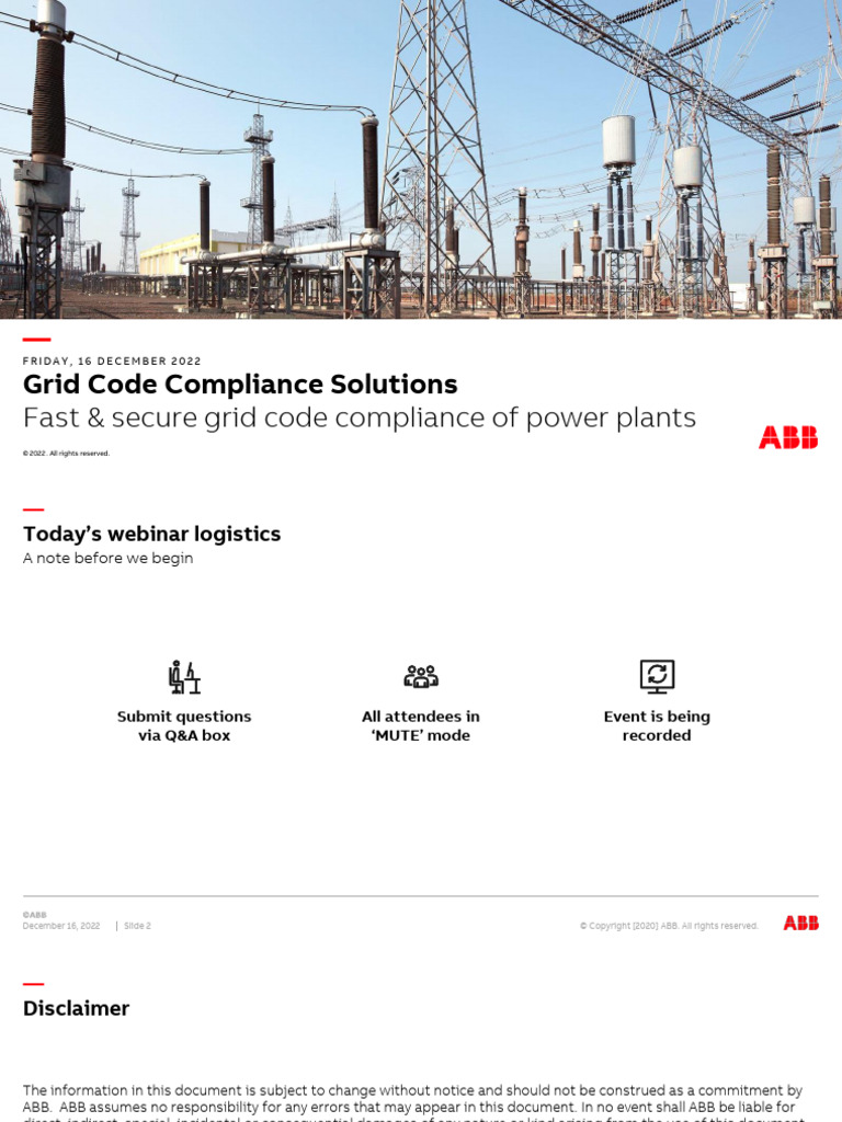 Grid Code Compliance Webinars | Download Free PDF | Electrical Grid | Wind Power