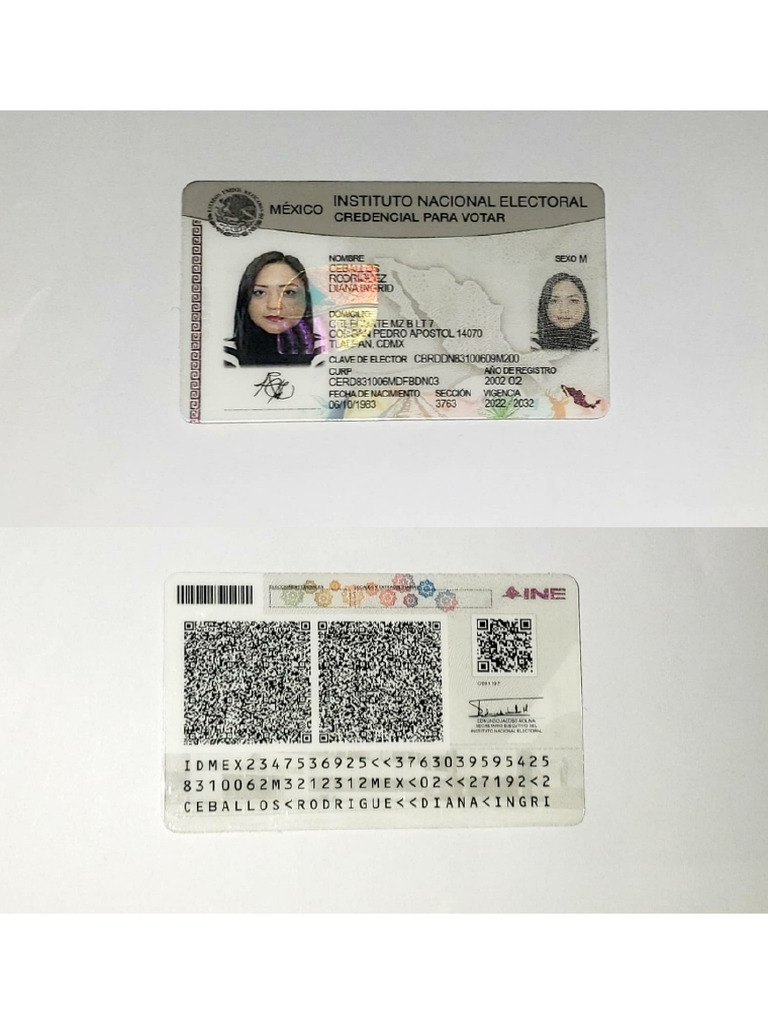 Identificación Oficial Vigente INE | PDF