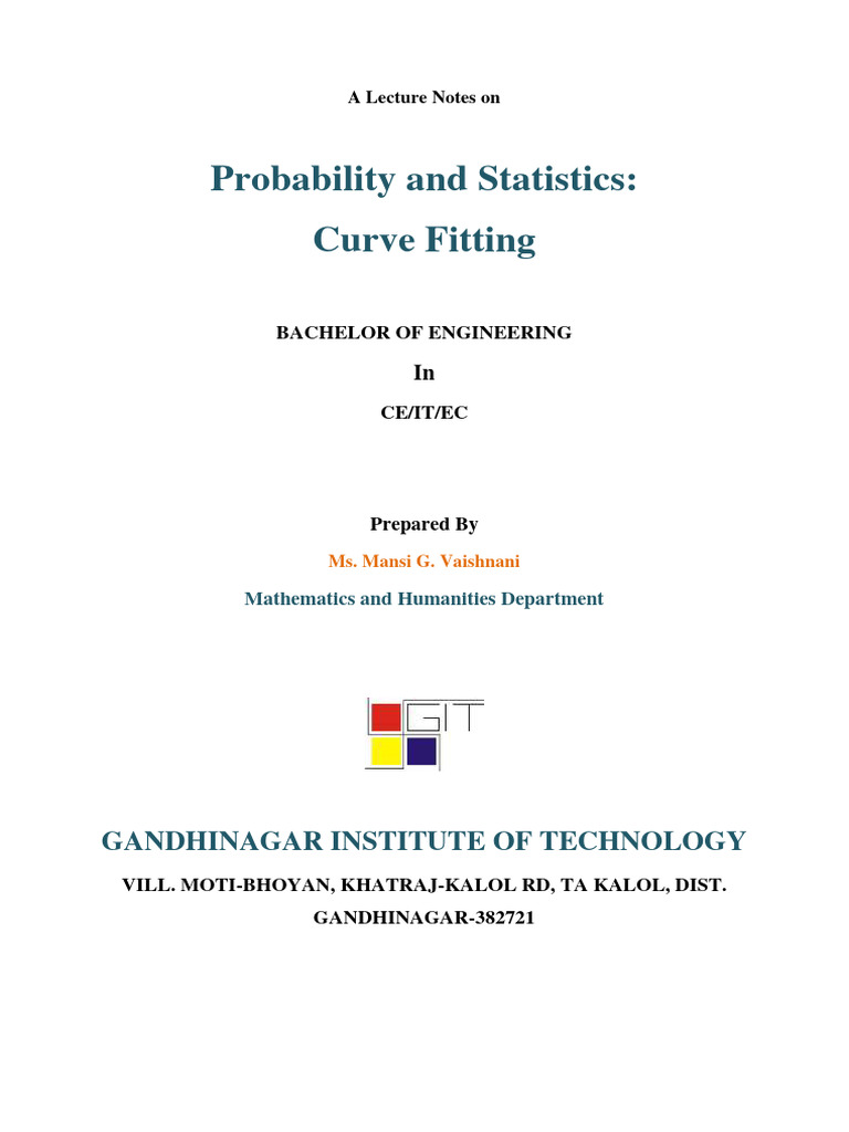 Curve Fitting | PDF | Logarithm | Algorithms