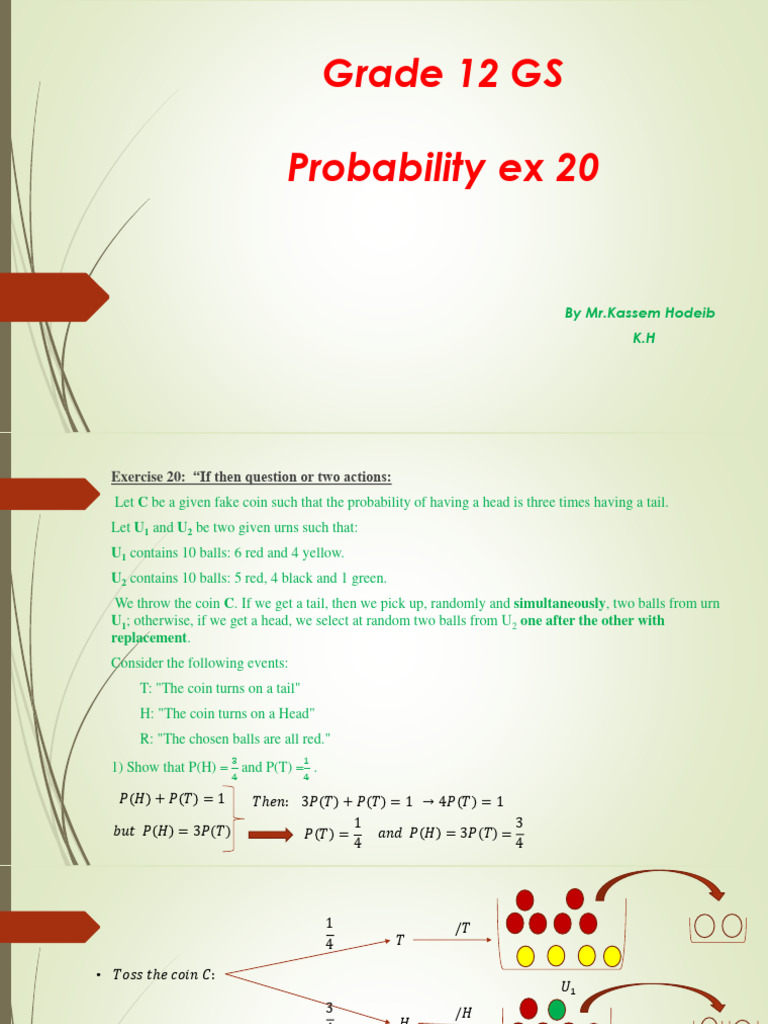 Probability Ex 20 | PDF | Probability Theory | Probability