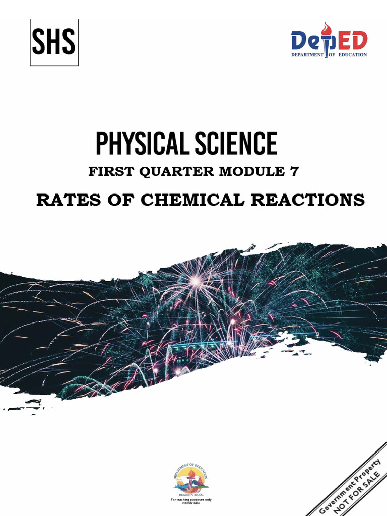 SHS Physical Science Q1 SLM 7 | PDF | Reaction Rate | Chemical Reactions