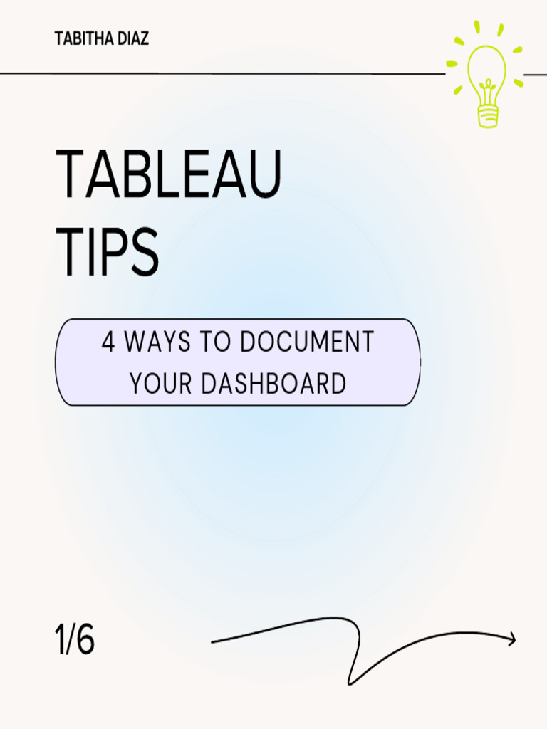Documenting Your Dashboard Tips | PDF