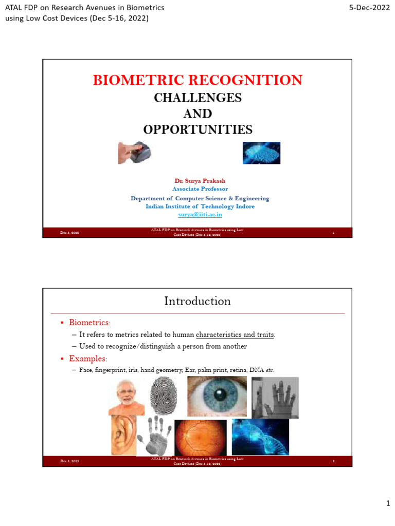 Study Material - Compressed | PDF | Biometrics | Authentication