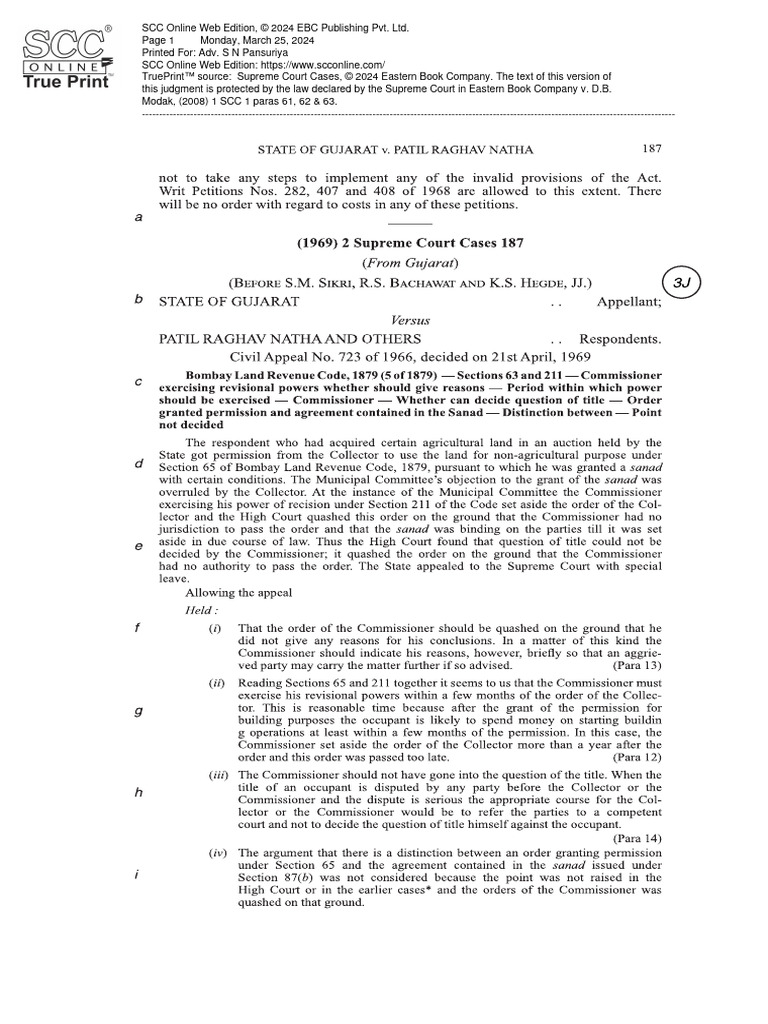 TP 1969 2 SCC 187 194lcom 20240325 205011 1 8 | PDF | Supreme Court Of ...