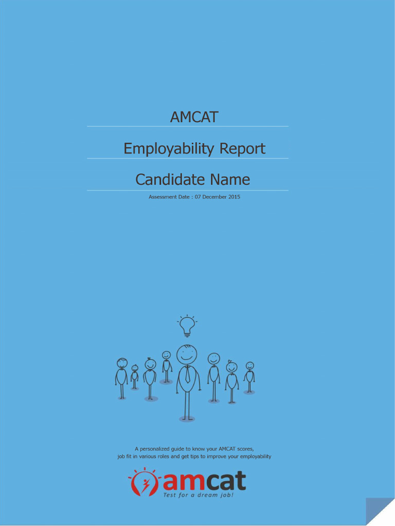Sample Report AMCAT | PDF | Deductive Reasoning | Inductive Reasoning